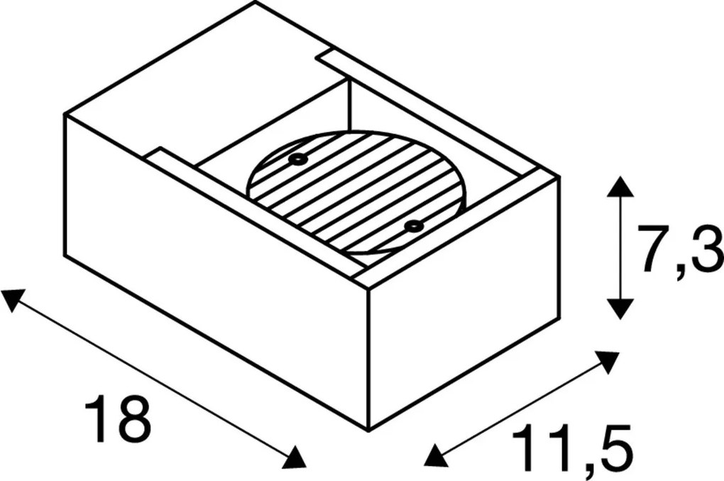 LA 1004747 ESKINA FRAME WL venkovní LED nástěnné přisazené svítidlo antracit CCT switch 3000/4000 K - BIG WHITE (SLV)