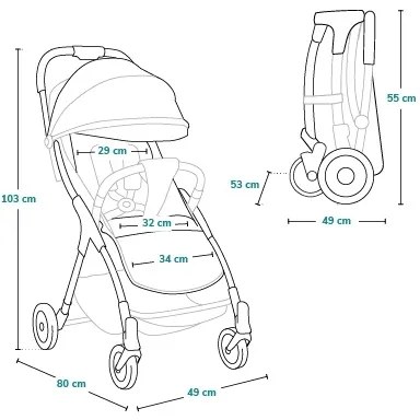 Lionelo - Sportovní kočárek JULIE ONE Golden Moments
