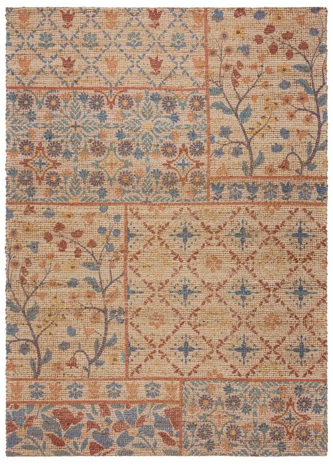 Ručně tkaný koberec s příměsí juty v přírodní barvě 200x290 cm Taylor Patchwork – Flair Rugs