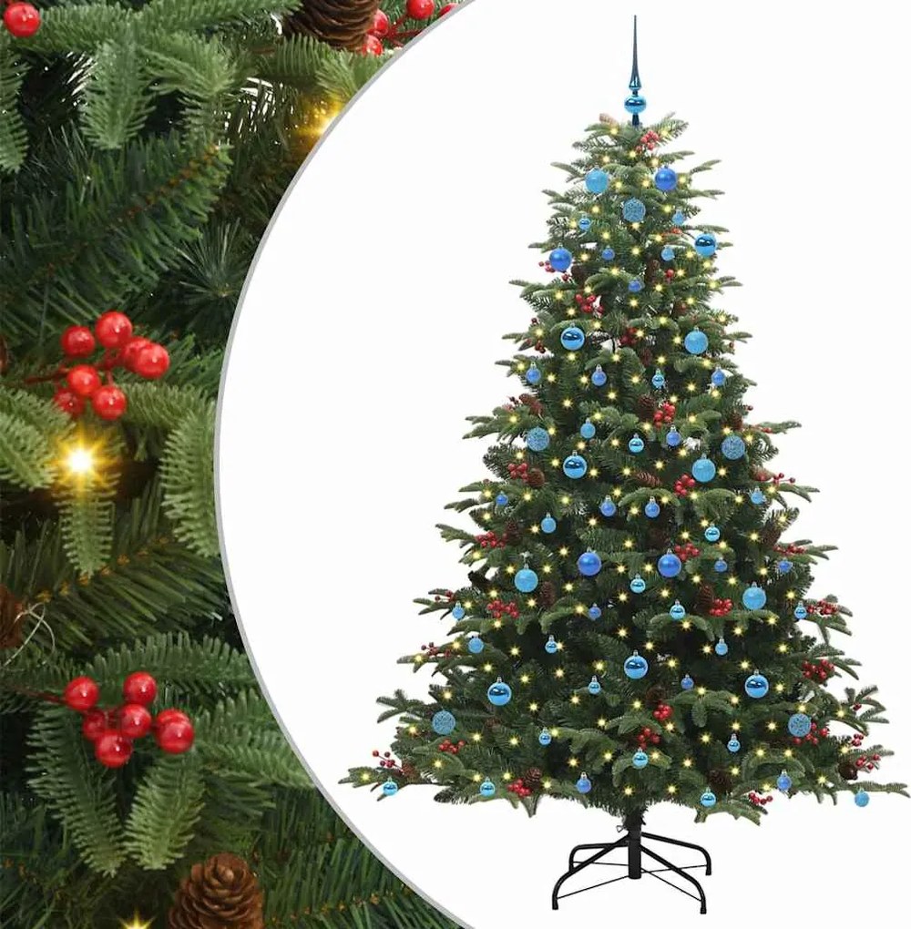 Umělý vánoční stromeček Zelená 210 cm PVC, kov a plast 3395566