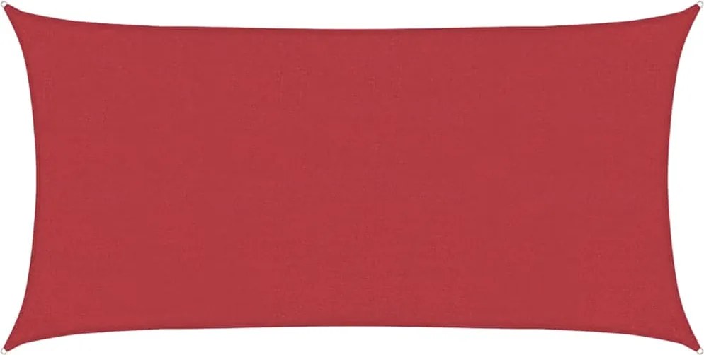Plachta proti slunci 160 g/m² červená 4 x 7 m HDPE 311630
