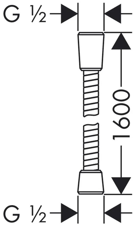 Hansgrohe Sensoflex, kovová sprchová hadice 1600 mm, chromová, HAN-28136000