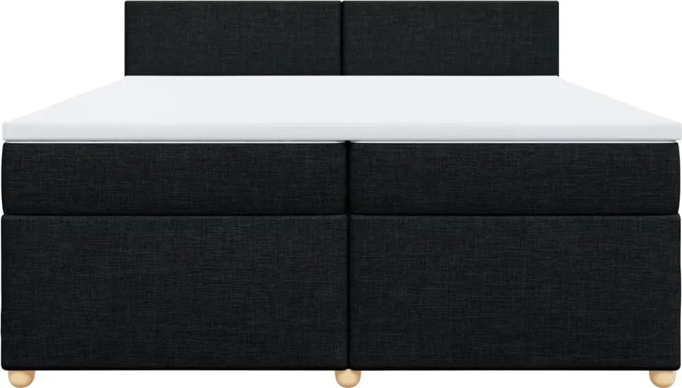 Box spring postel s matrací černá 200x200 cm textil 3289082