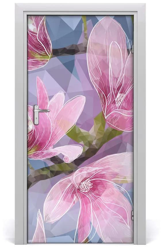 Samolepící fototapeta na dveře magnolie 85x205 cm