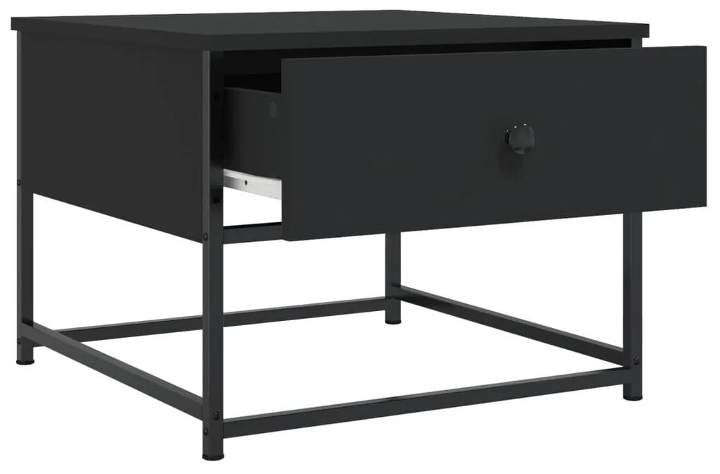 Konferenční stolek černý 51 x 51 x 40 cm kompozitní dřevo - Default Title