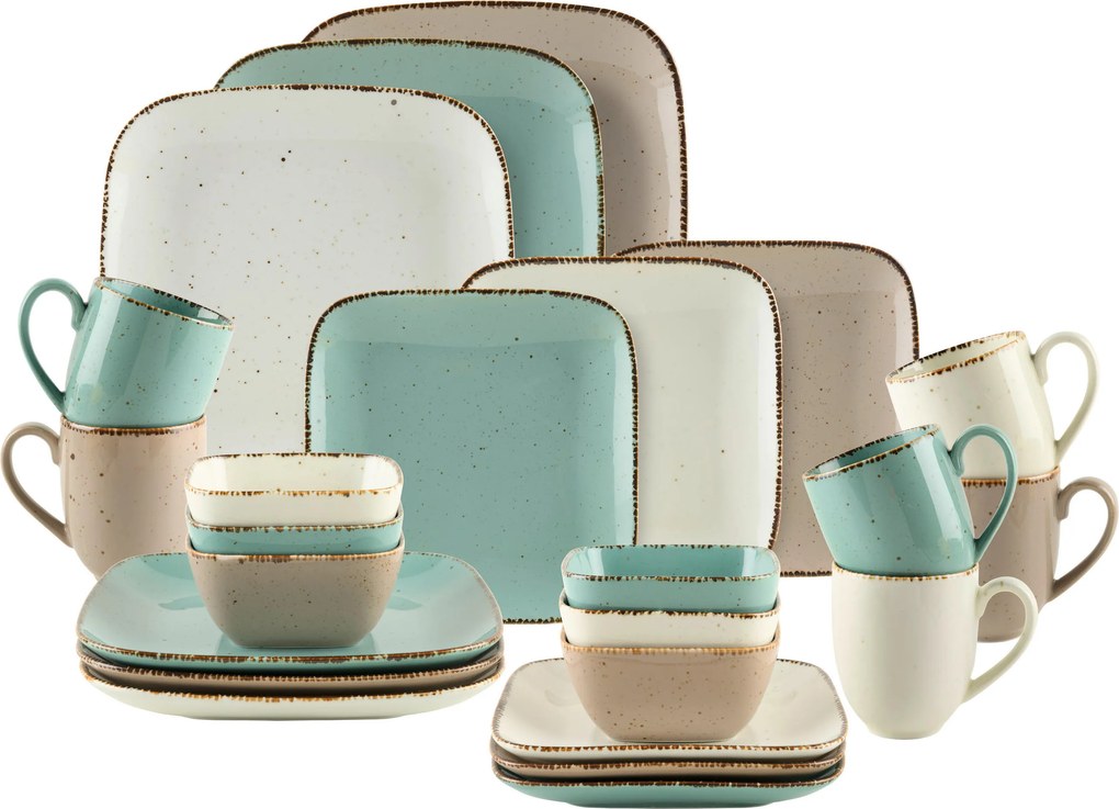 XXXLutz KOMBINOVANÁ SOUPRAVA 24dílné, porcelán keramika Landscape - Kolekce nádobí - 0056530107