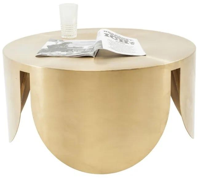 Odkládací stolek ve zlaté barvě Kare Design New Wave, ⌀ 80 cm