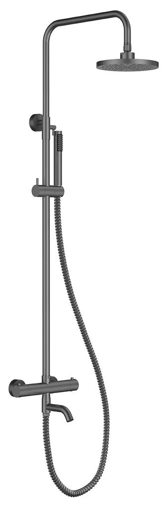 BESCO Nástěnný termostatický sprchový a vanový set VEO grafitová  - BABPVNTIGR