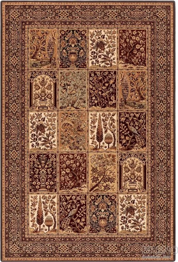 Breno Kusový koberec ISFAHAN TIMOR Black, 200x300 cm, Vícebarevné/Hnědá