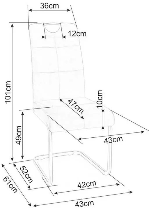 Jídelní židle Axo II, tmavě šedá