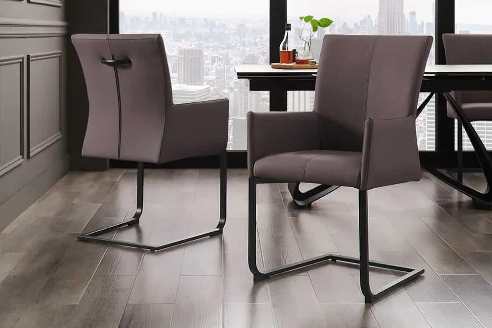 Designová konzolová židle Bull taupe šedá