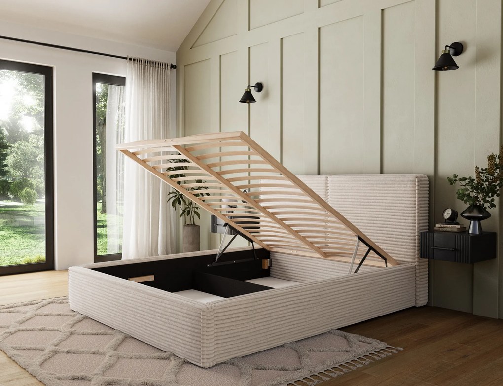 Pesillo postel + Dřevěný rám/Standardní zdvih/kontejner 140x200