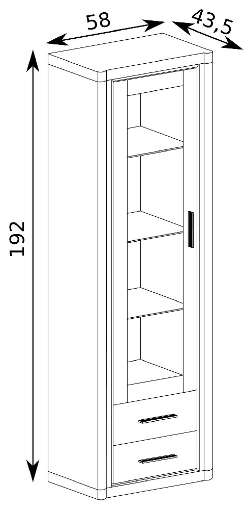 Obývací stěna DALLAS t - sestava C - trufla