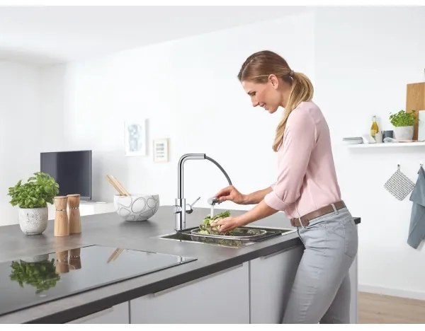 GROHE 31539000 - Dřezová baterie BLUE HOME L-výpusť lesklý chrom
