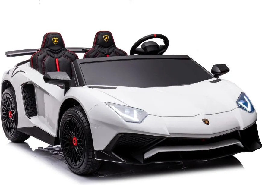 LEAN CARS Elektrické autíčko Lamborghini XXL A8803 bílé 24V