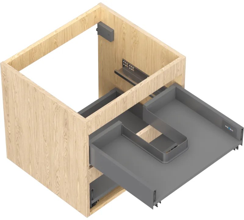 Mexen Box-A, závěsná skříňka 50 cm, 2 zásuvky, dub, 91AX0-0500-470-2-81