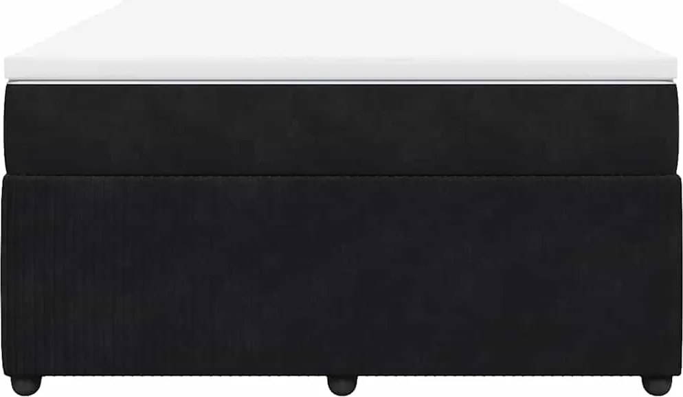 Box spring postel s matrací černá 140 x 190 cm samet 3285640
