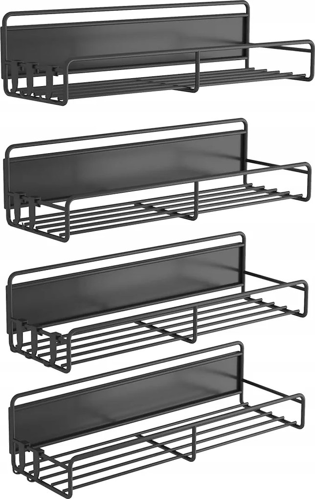 Magnetické Police Organizér Na Koření Magnet Na Ledničku Sada 4 Kusů