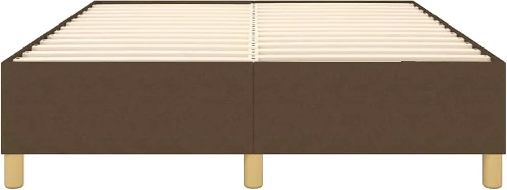 Rám postele s boxspringem tmavě hnědý 140 x 200 cm textil 3120964