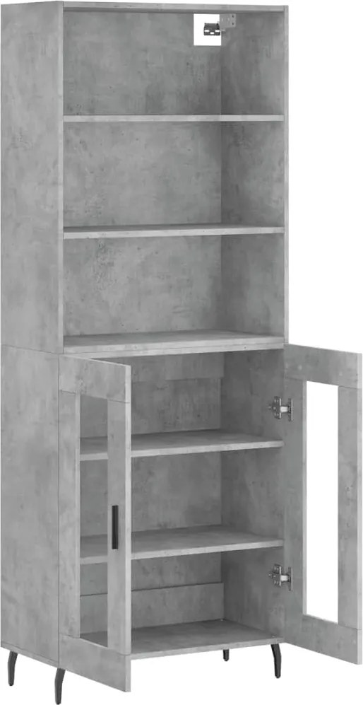 Skříň highboard betonově šedá 69,5x34x180 cm kompozitní dřevo 3189337