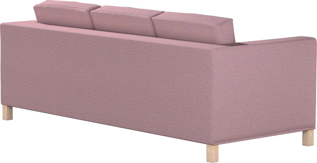 Potah na pohovku IKEA Karlanda 3-místná nerozkládací, krátký barva růžová látka pletený vzor