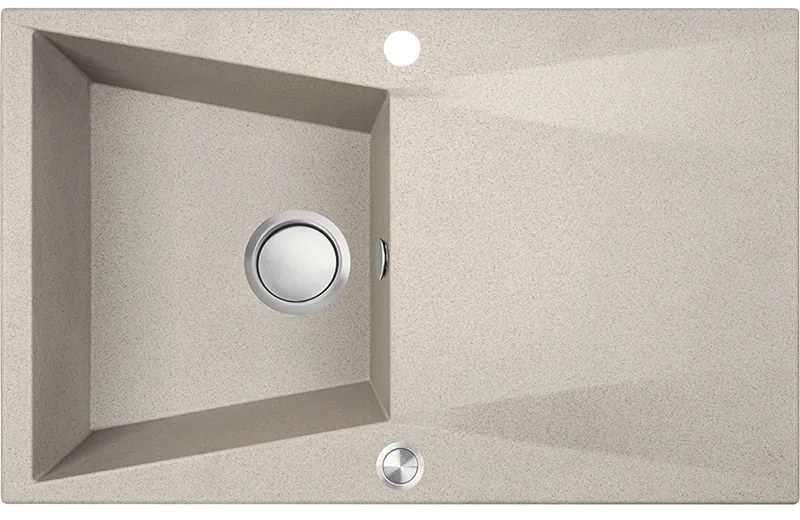 Laveo Grenada, 1-komorový granitový dřez 780x480x204 mm, béžová, LAV-SBG_411T