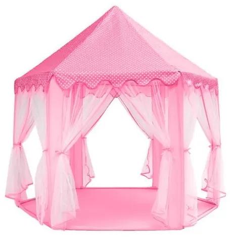 Dětský stan růžový zámek