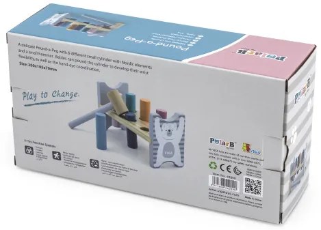 Dřevěná zatloukačka s kladívkem Viga 44009 PolarB