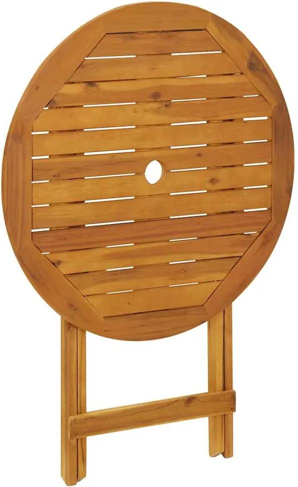 3dílný bistro set taupe textil a masivní dřevo 3281858