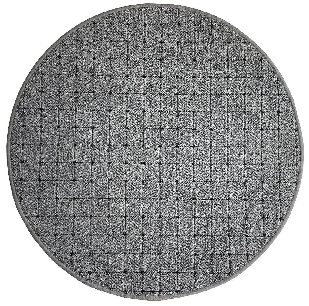 Vopi koberce Kusový koberec Udinese šedý kruh - 67x67 (průměr) kruh cm