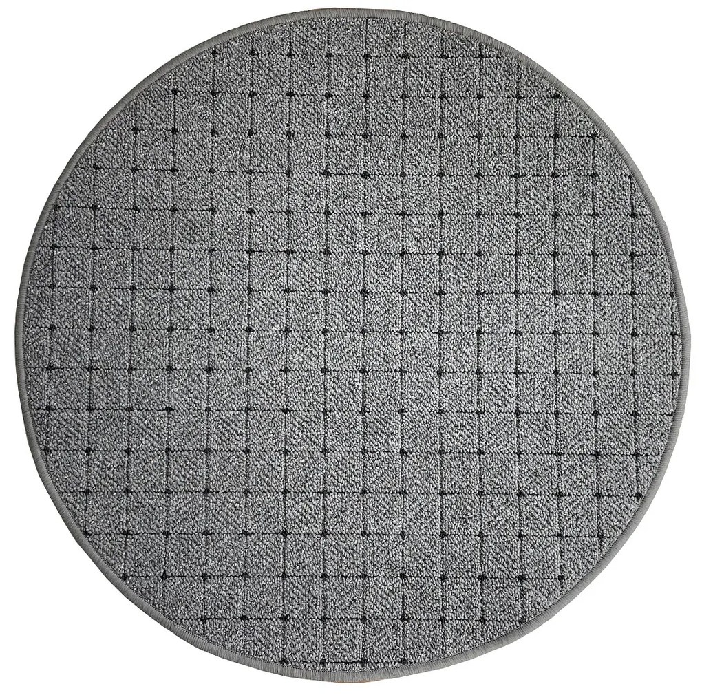 Vopi, Kusový koberec Udinese šedý kruh, 100x100 (průměr) kruh, šedá, chodba / předsíň