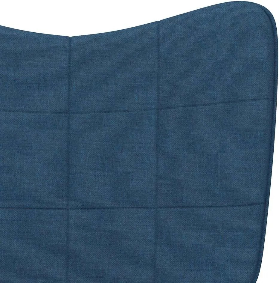 Houpací křeslo modré textil 328011