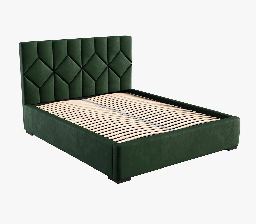 Čalouněná postel 160x200 cm Veggie 1 (zelená). 1036150