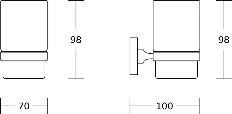 Mexen příslušenství, držák na kartáček Rufo, zlatá, 7050938-50