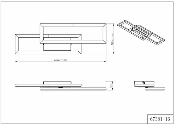 Globo 67381-16 - LED Stropní svítidlo WILTON LED/16W/230V 3000/4000/6000K
