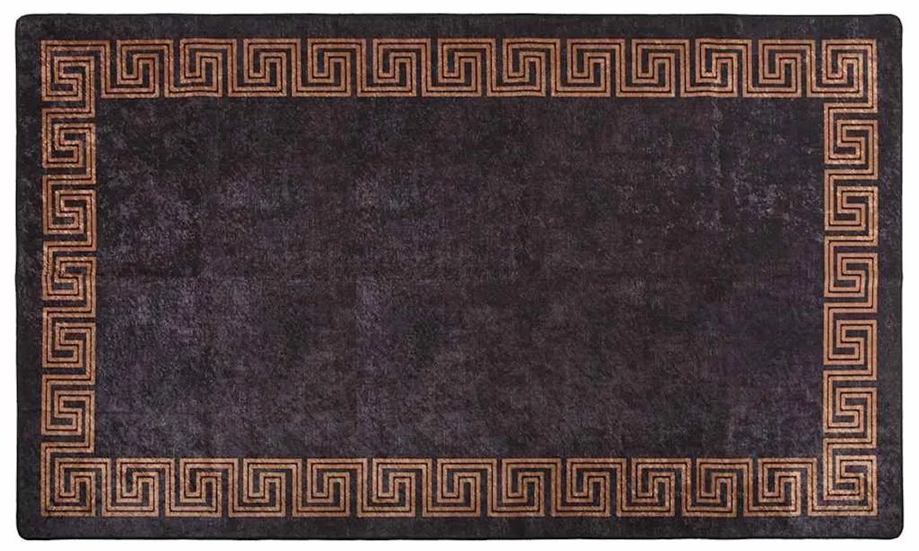 Koberec pratelný 190 x 300 cm černý a zlatý 337932