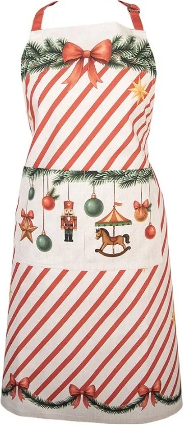 Vánoční bavlněná zástěra Christmas Carousel Dream - 70*85 cm