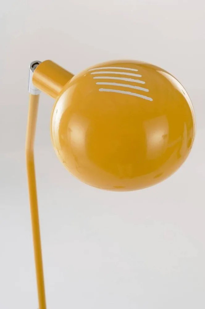 Žlutá kovová stojací lampa s ohybatelnou konstrukcí (výška 146 cm) Lincon – Jotex