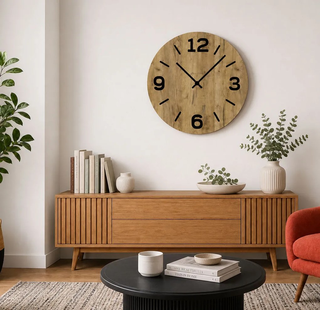 dřevo života Nástěnné hodiny CLASSIC Zvolte barvu dekoru: Třešeň, Zvolte velikost hodin (cm): 40x40