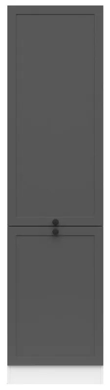 BRW Potravinová kuchyňská skříň Junona Line RAMKA D2D/50/195-P, bílá/grafit