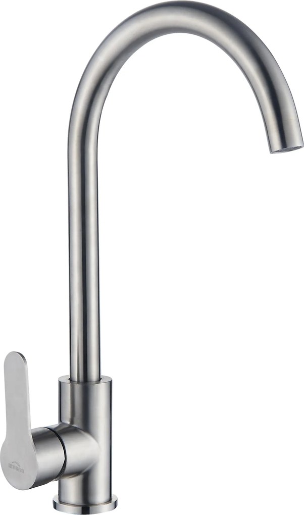 Invena Iron, stojánková dřezová baterie, ocelová, INV-BZ-53-L23-L