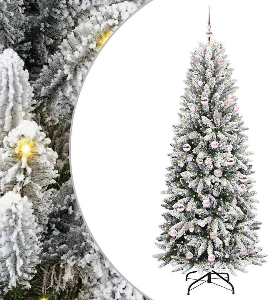 Umělý vánoční stromeček Bílá 210 cm PVC, plast, ocel a PE 3396059