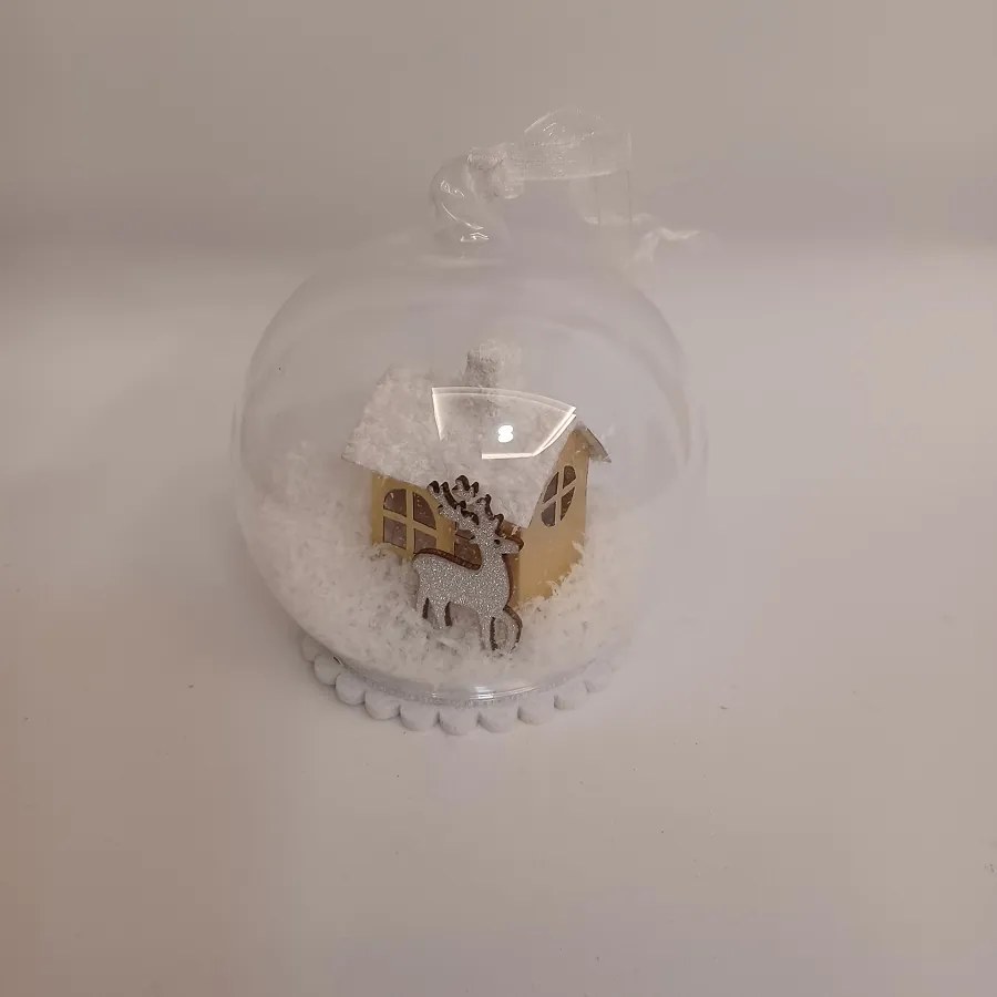 LED svítící koule 10 cm, teple bílá, na baterie LR41, interiér