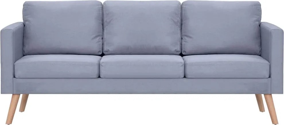 Sedací souprava dvojsedák a trojsedák textil světle šedá 272193