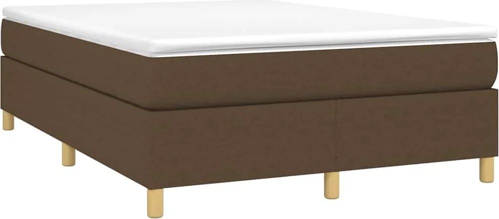 Box spring postel s matrací tmavě hnědá 140x190 cm textil 3144517