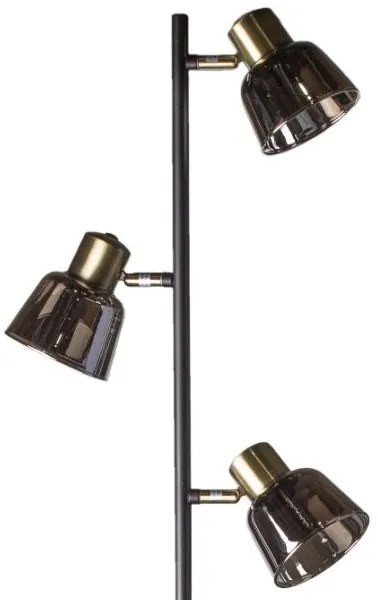 Stojací lampa Reva 3xE14 7W, 150cm, černá