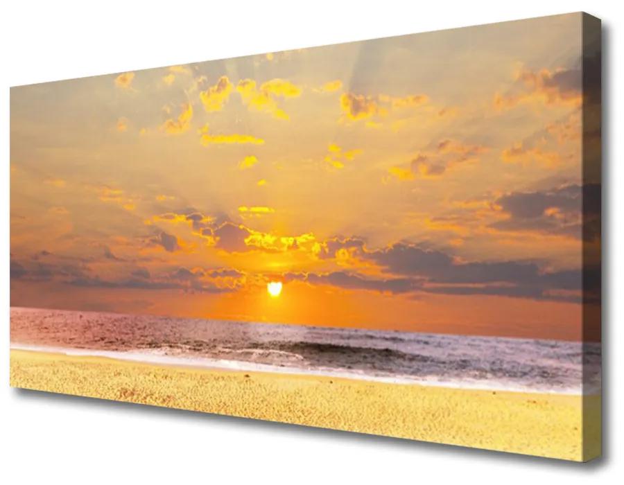 Obraz na plátně Moře Pláž Slunce Krajina 100x50 cm