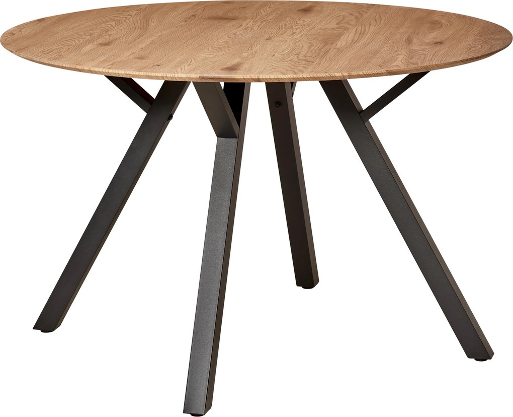 XXXLutz JÍDELNÍ STŮL, barvy dubu, černá, 120/120/76 cm MID.YOU - Jídelní stoly - 002798025801