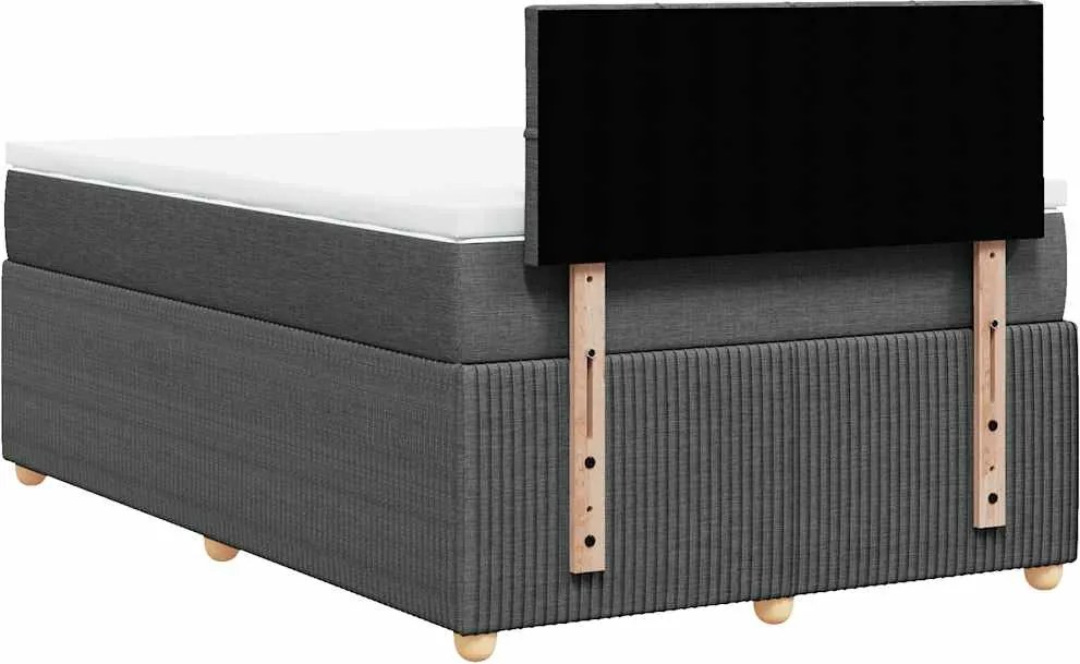 Box spring postel s matrací tmavě šedá 120x200 cm textil 3287424