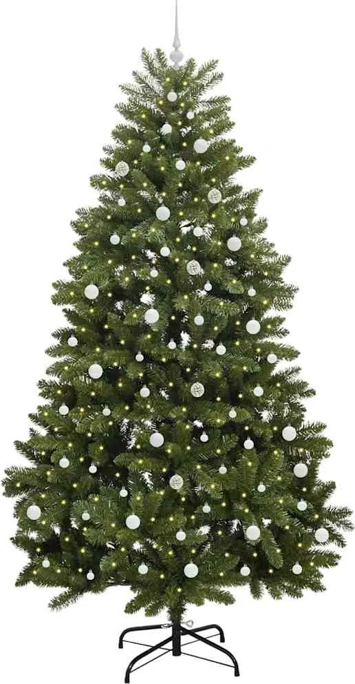 Umělý vánoční stromeček 240 cm 300 LED Teplá bílá PVC a ocel 3395706